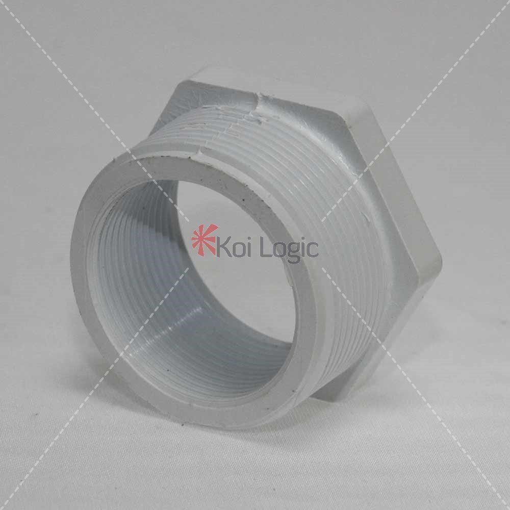 PVC Imp Thread Reducer 2" -1½" - White - Koi Logic