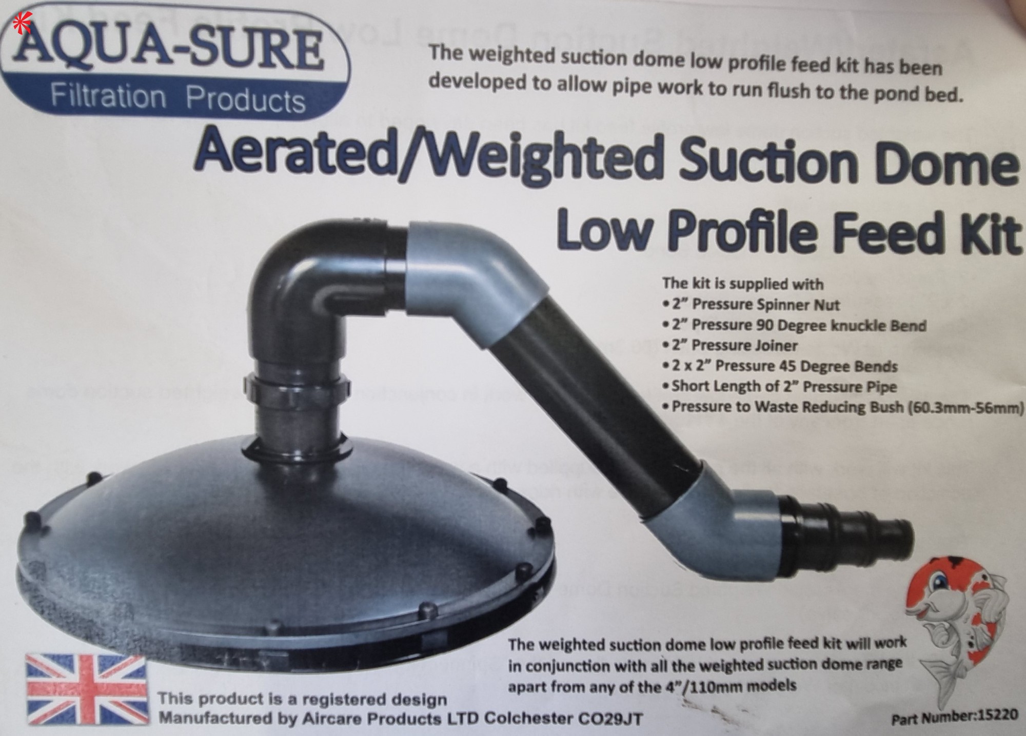 Low Profile Feed Kit For Retro Bottom Drains - Koi Logic
