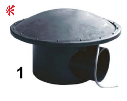 Complete 110mm Bottom Drain with Aeration lid - Koi Logic