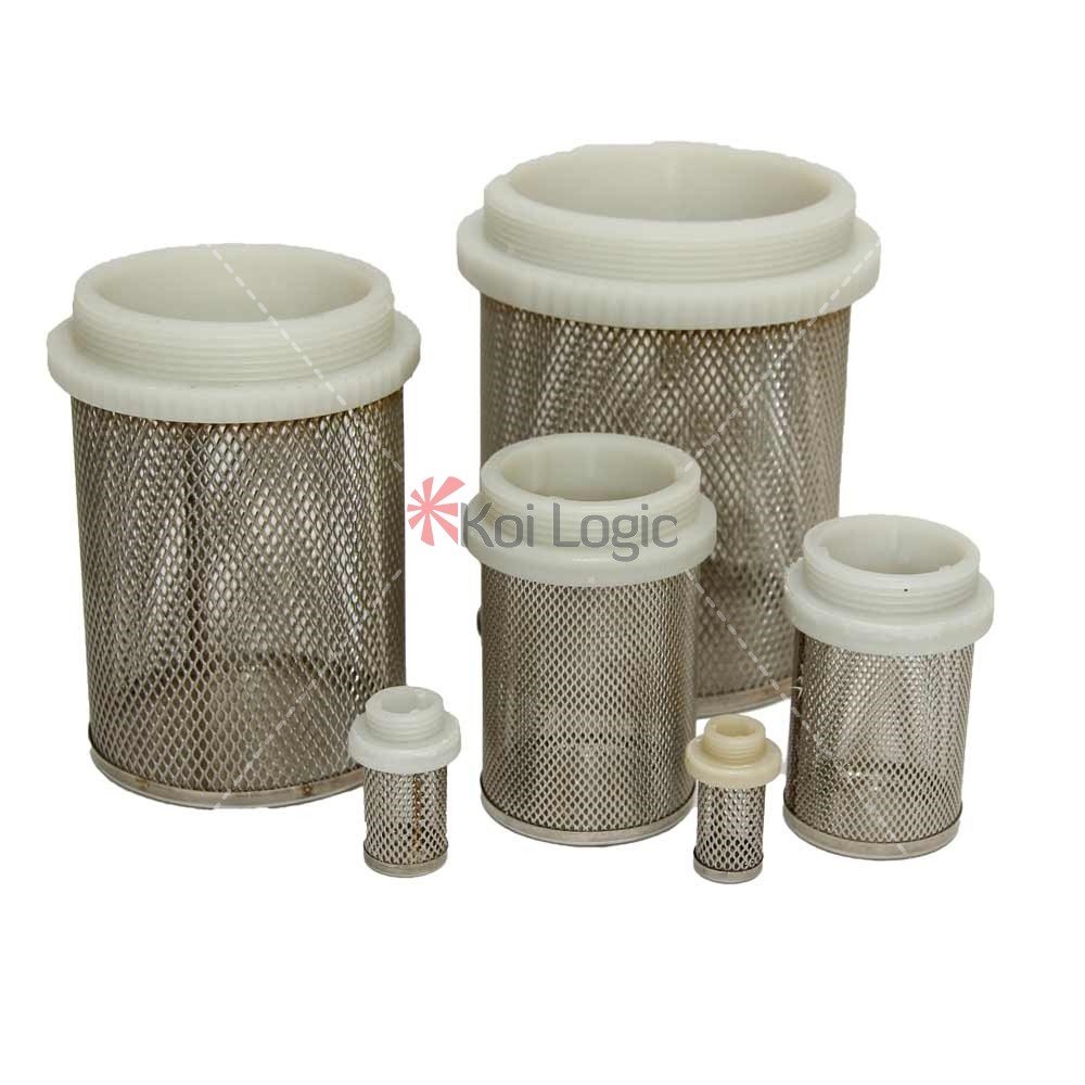 Strainer - Stainless Steel - Male Thread - Koi Logic