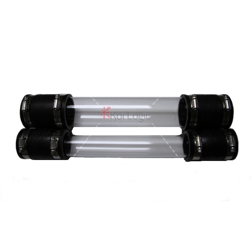 Sight Glass with 2 Flexi Rubber Connectors - Koi Logic